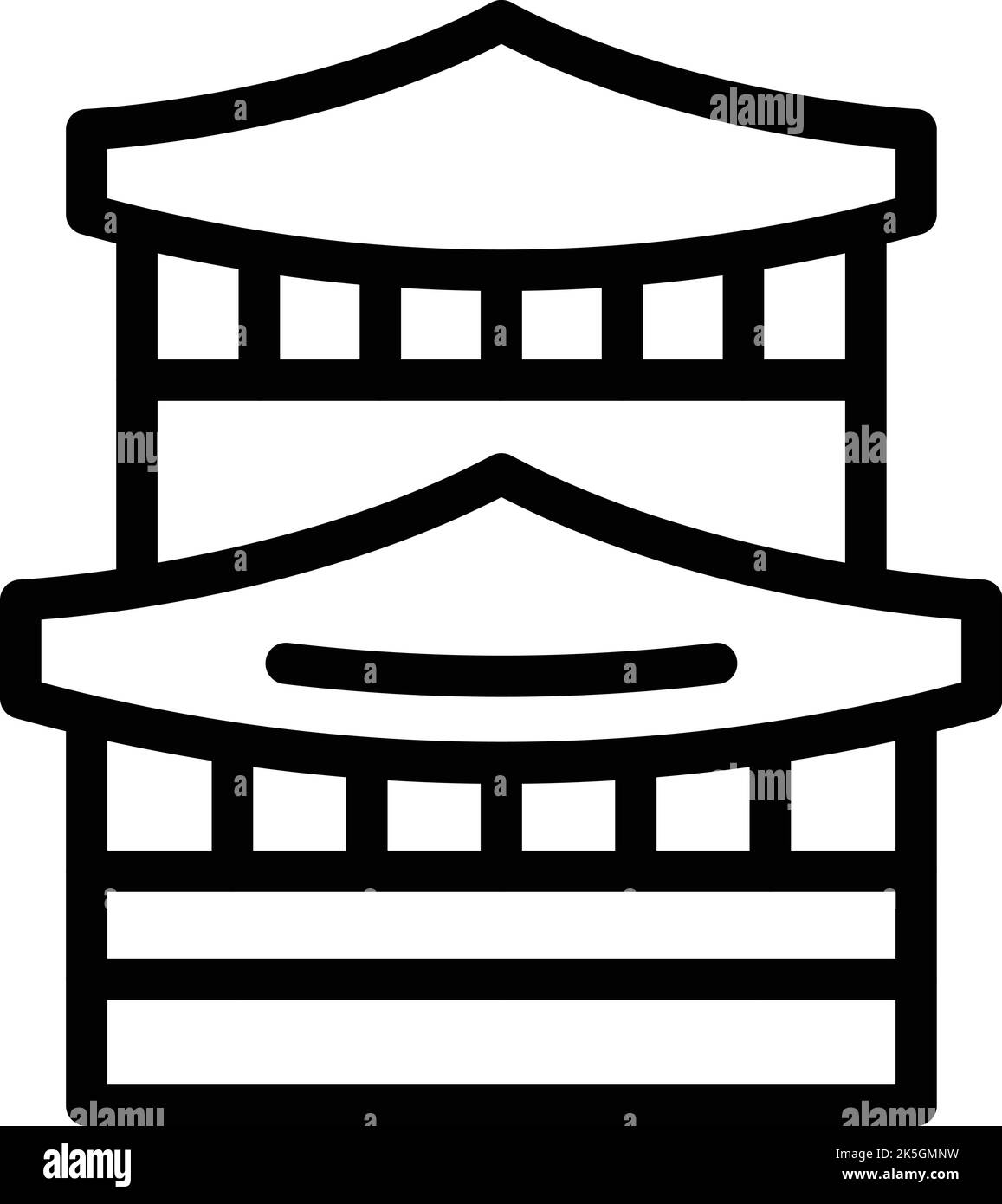 Kyoto pagoda icon outline vector. Japan temple. Travel house Stock ...