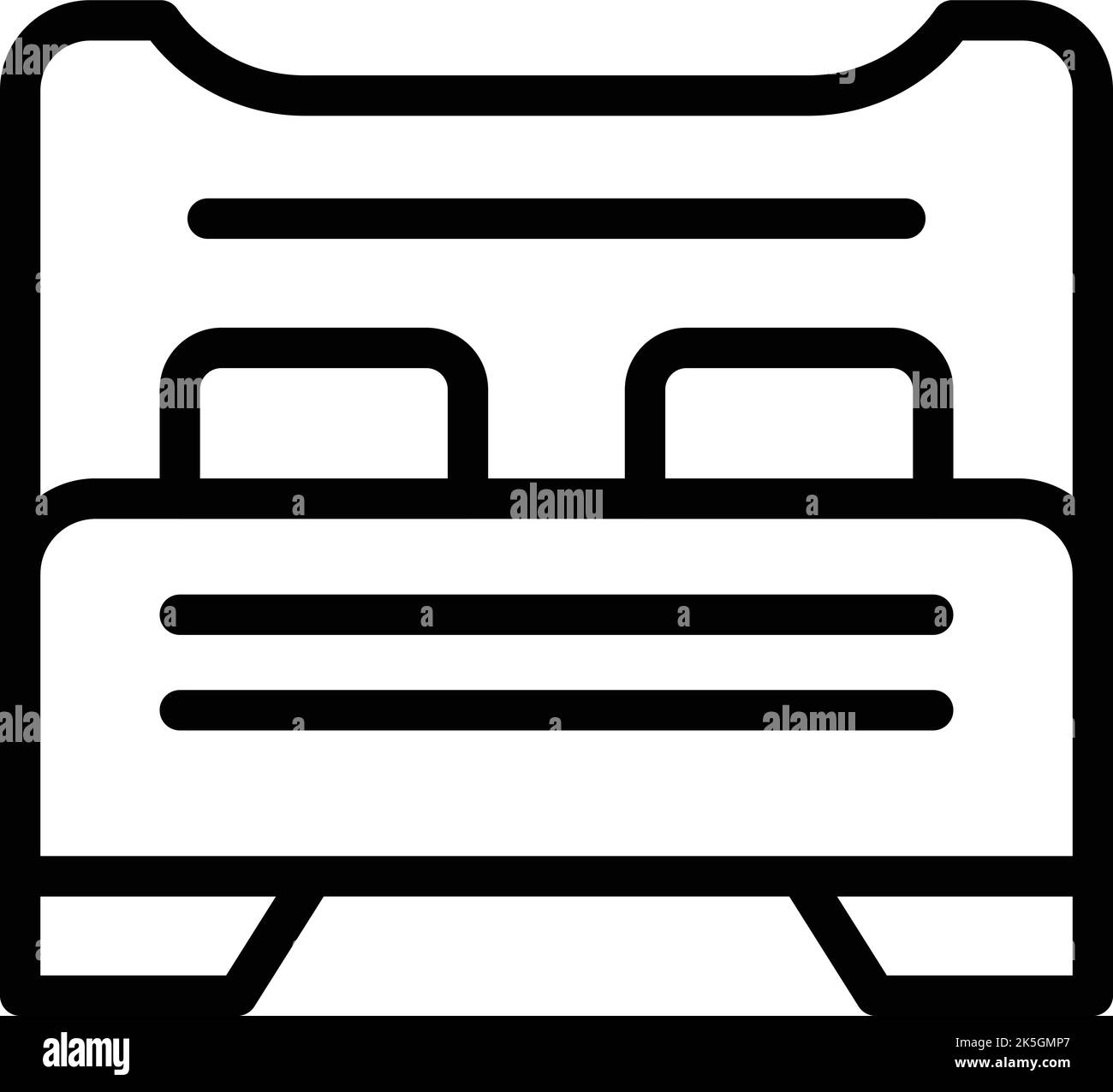 Sleep bedroom icon outline vector. Insomnia disorder. Stress time Stock ...