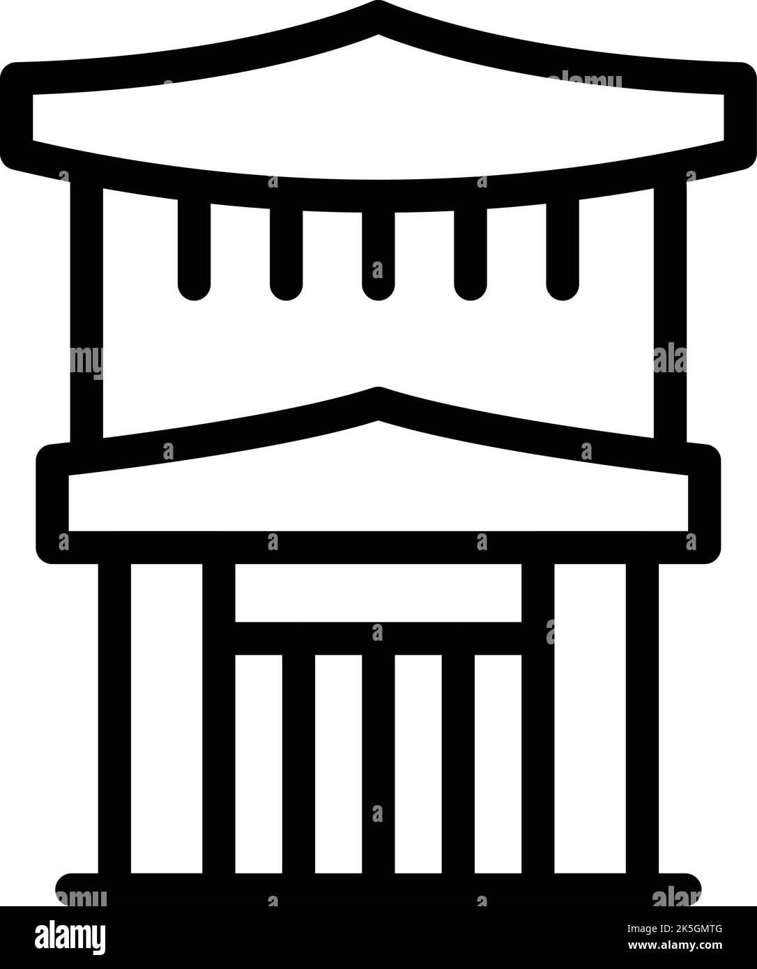 Japan house icon outline vector. Tower temple. Building travel Stock ...