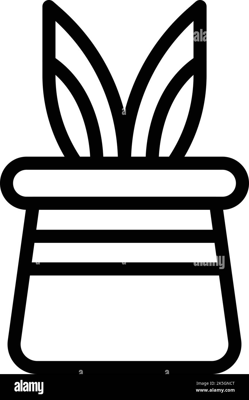 Hat rabbit ear icon Black and White Stock Photos & Images - Alamy
