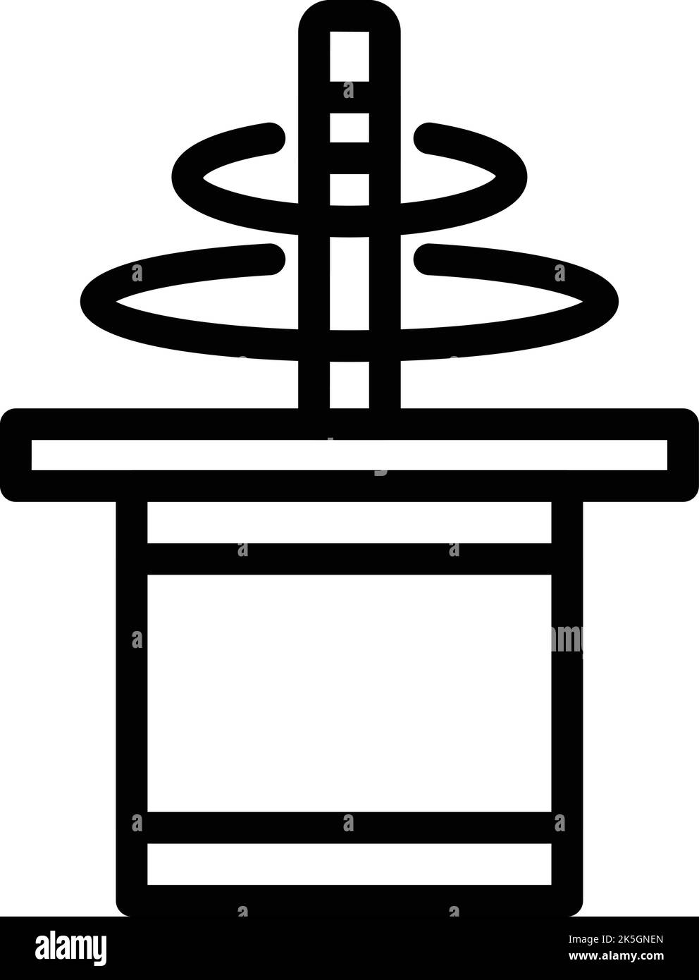 Top fun icon outline vector. Wand show. Rabbit bunny Stock Vector Image ...