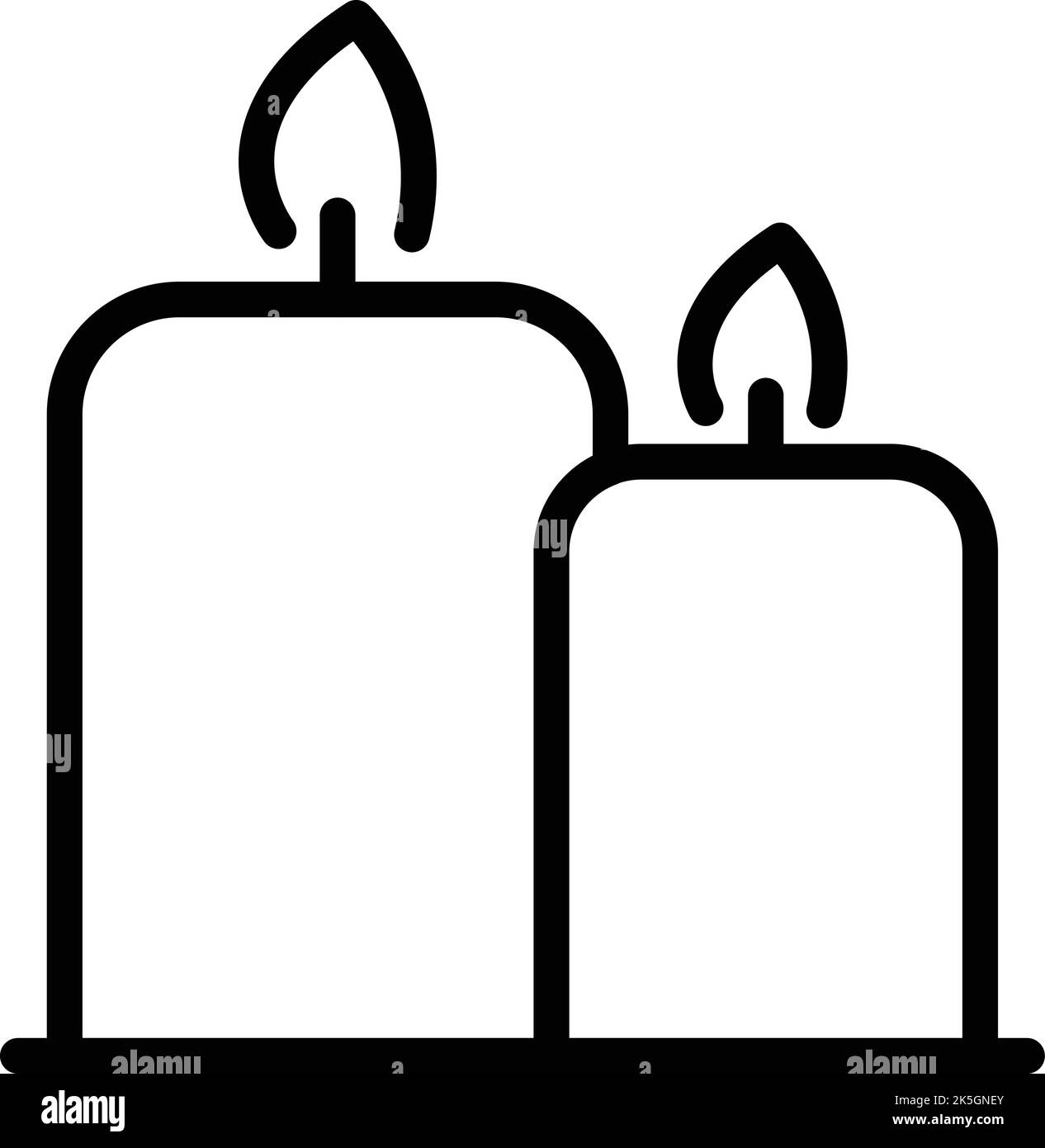 Spa candles icon outline vector. Candle making. Create decorate Stock ...