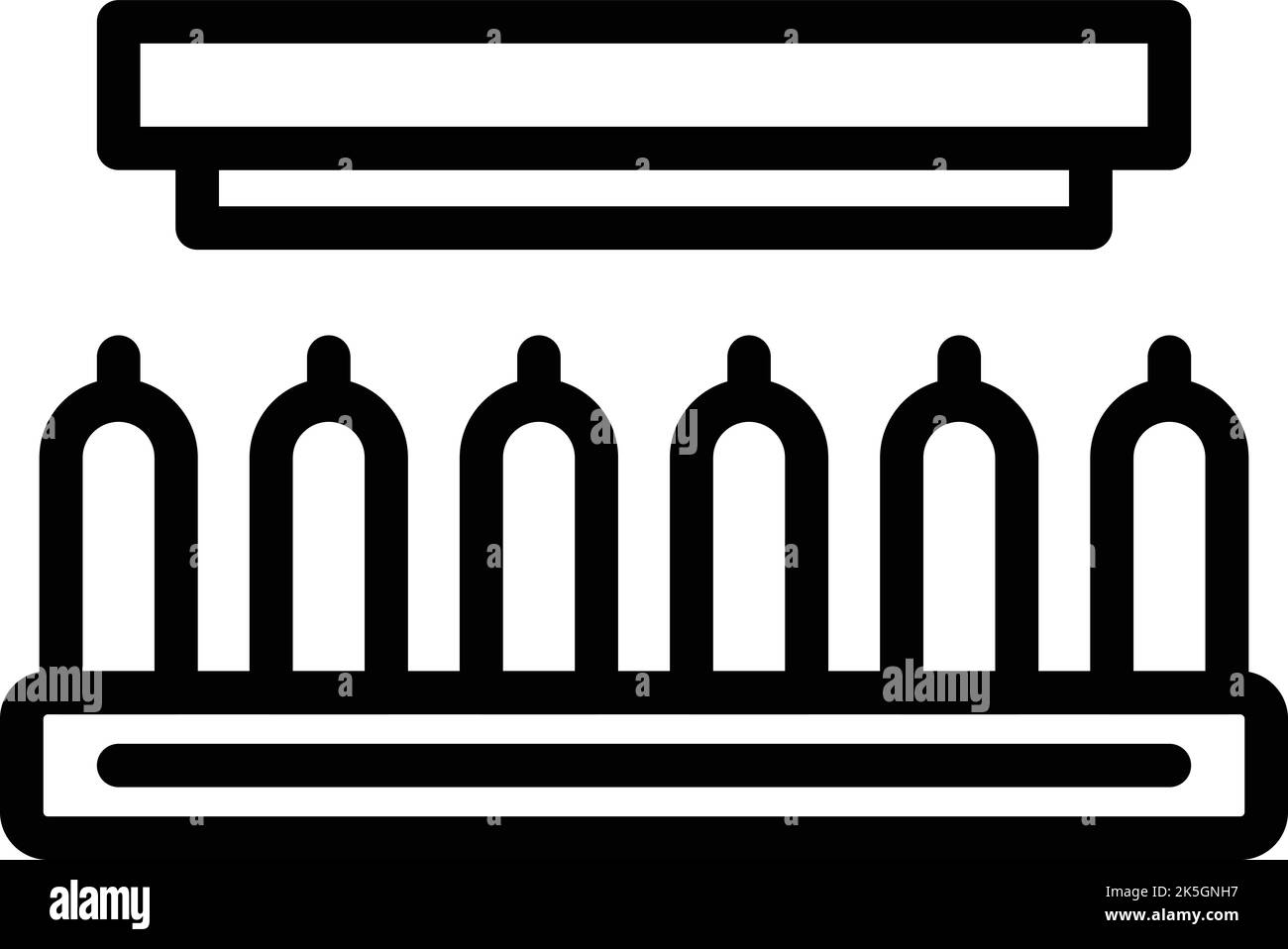 Candle factory line icon outline vector. Workshop making. Create ...