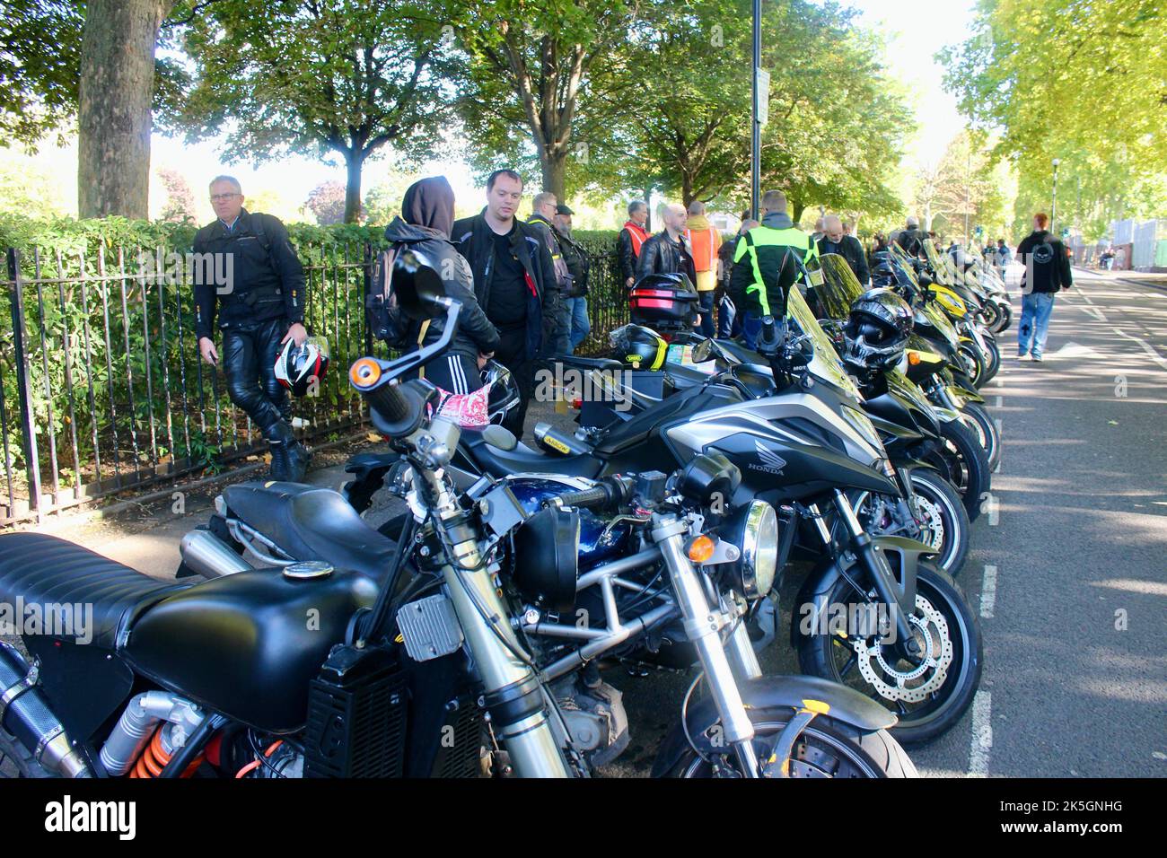 demonstration by motorcyclists against hackney council's plan to bring ...
