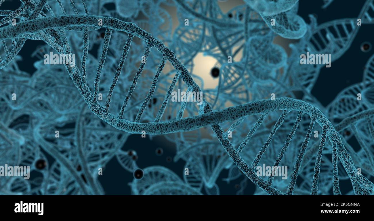 DNA (deoxyribonucleic acid) molecules, conceptual illustration Stock Photo - Alamy