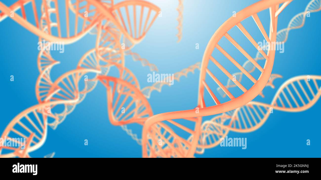 DNA (deoxyribonucleic acid) molecules, conceptual illustration Stock Photo - Alamy