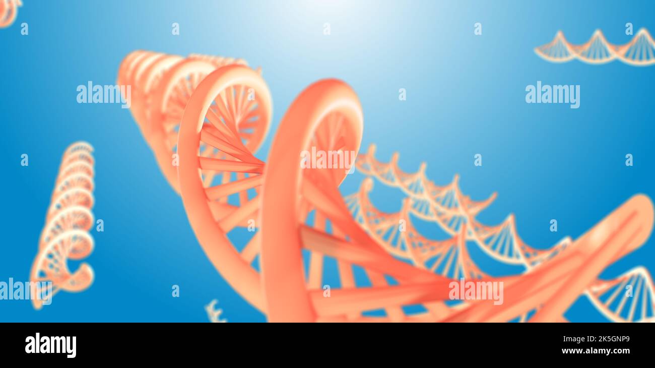 DNA (deoxyribonucleic acid) molecules, conceptual illustration Stock Photo - Alamy