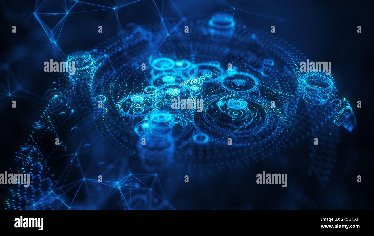 Smart watch wireframe, conceptual illustration Stock Photo - Alamy