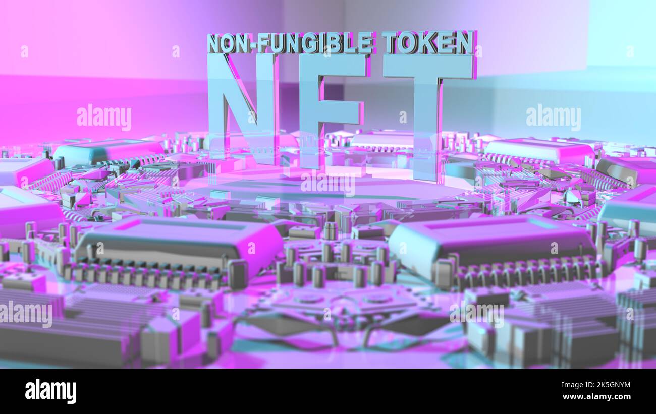 Non-fungible tokens, Illustration Stock Photo - Alamy