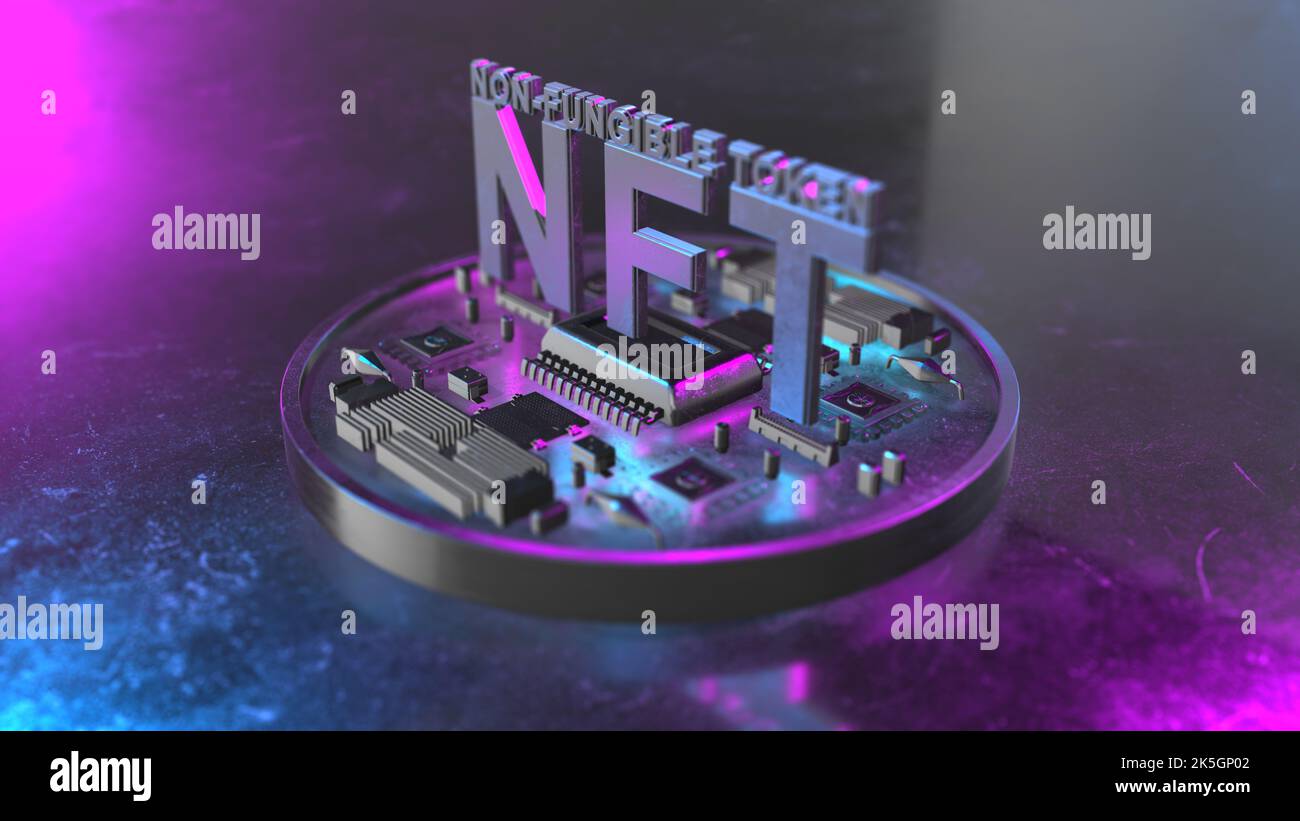 Nft nonfungible tokens text hi-res stock photography and images - Alamy