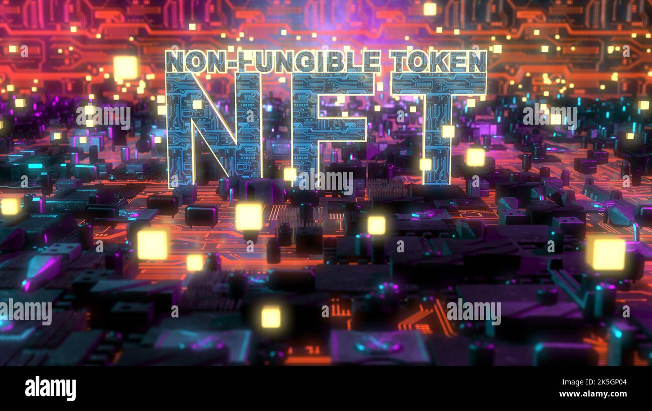 Nft nonfungible tokens text hi-res stock photography and images - Alamy