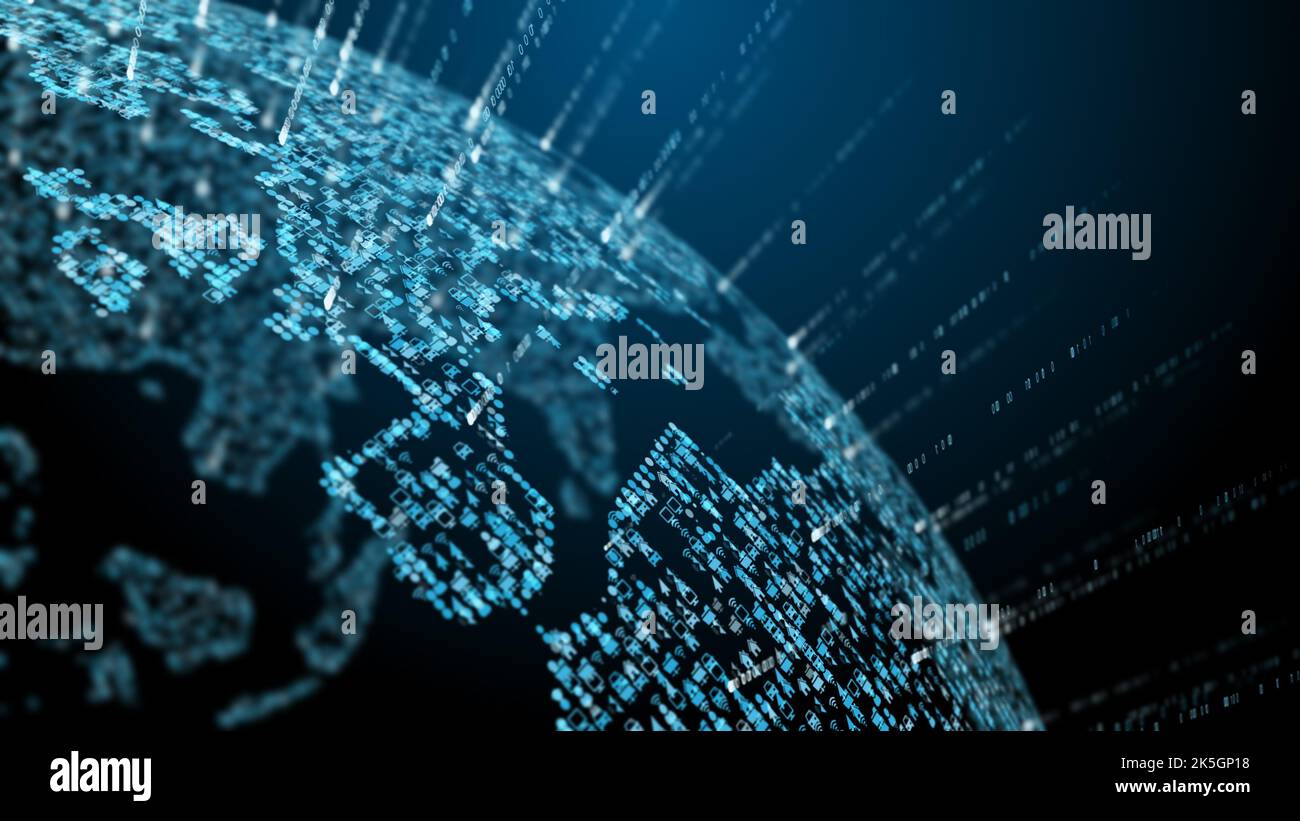 Global big data network, illustration Stock Photo - Alamy