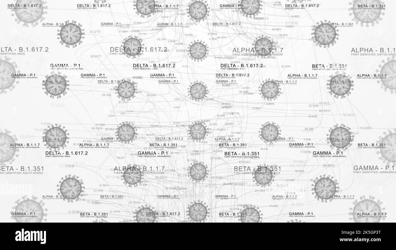 Covid-19 virus variant outbreaks, conceptual illustration Stock Photo ...