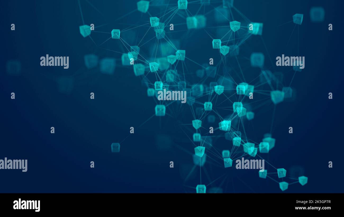 Blockchain technology, conceptual illustration Stock Photo - Alamy