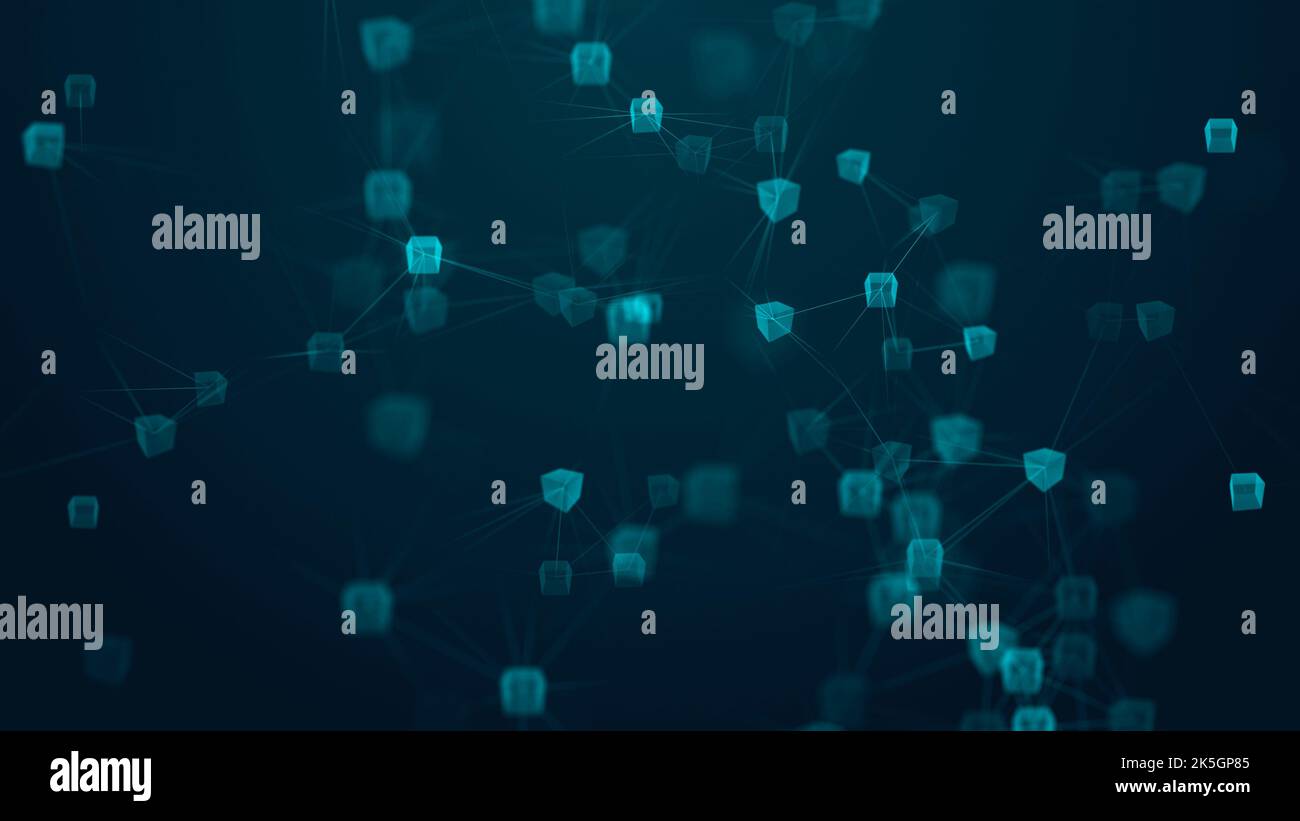 Blockchain technology, conceptual illustration Stock Photo - Alamy