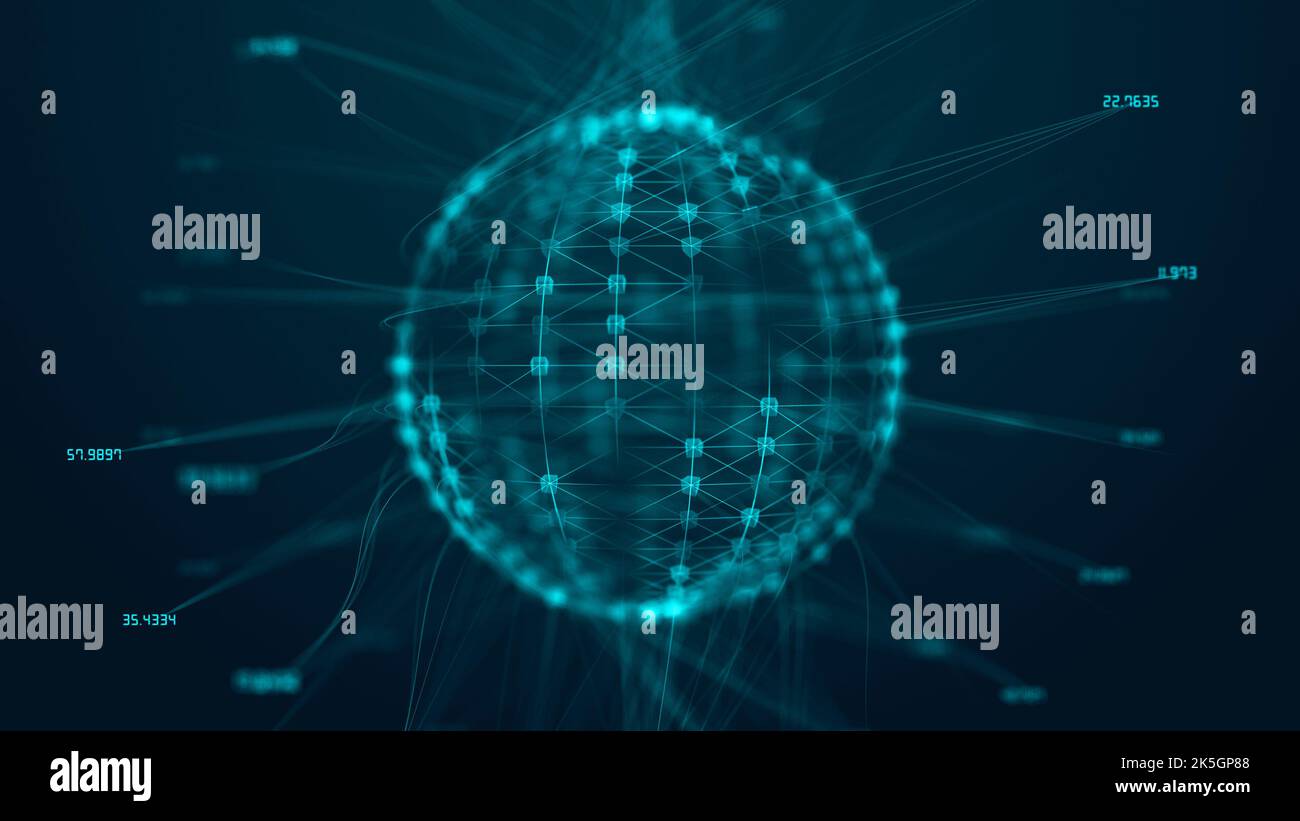 Blockchain technology, Illustration Stock Photo - Alamy