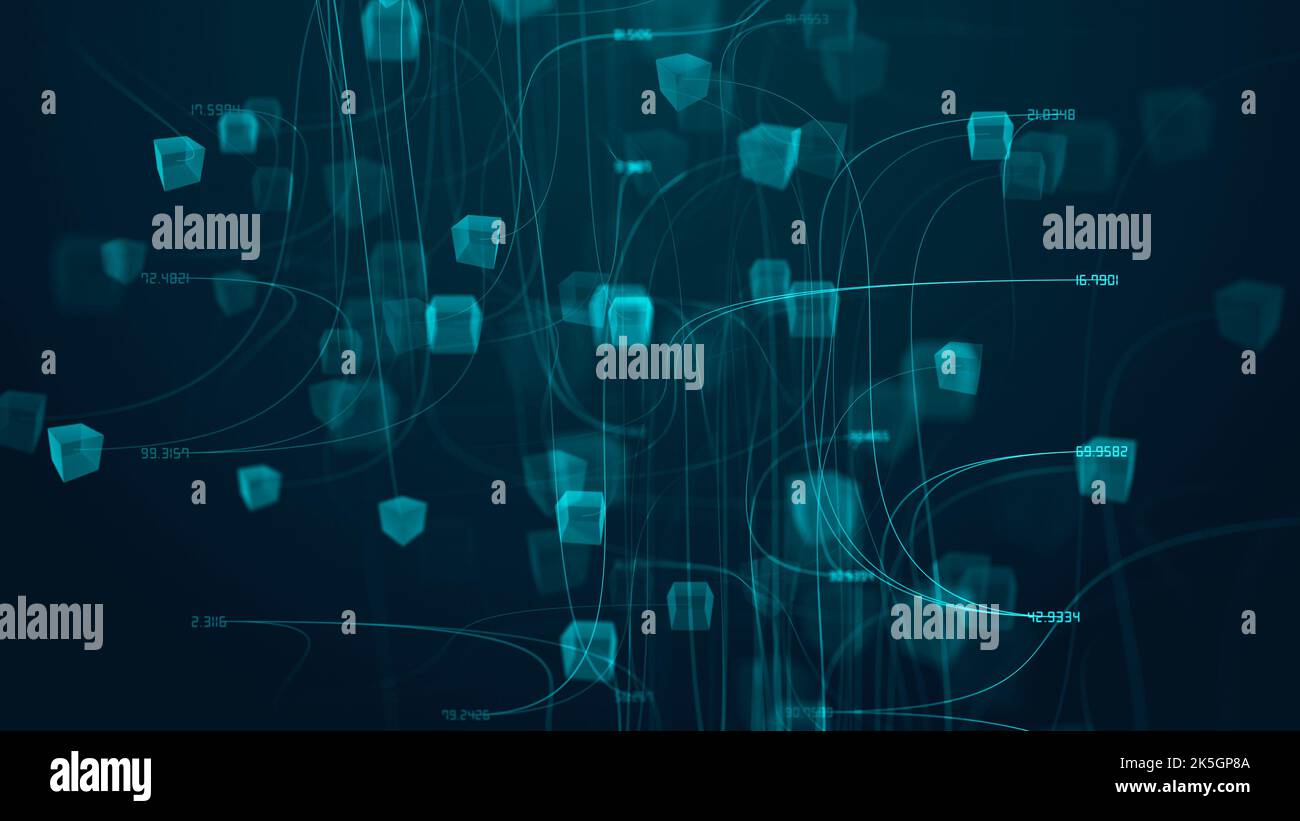 Blockchain technology, conceptual illustration Stock Photo - Alamy