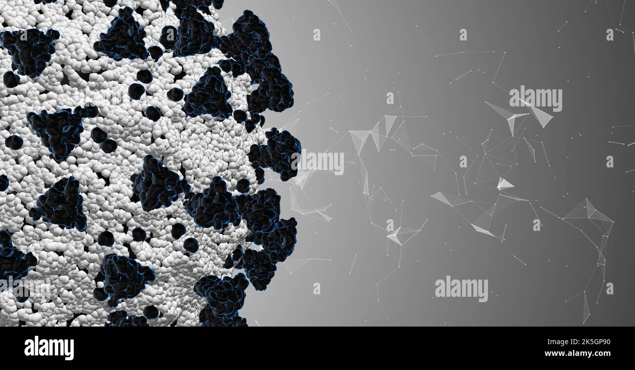 Coronavirus particle, illustration. SARS-CoV-2 is an enveloped RNA ...