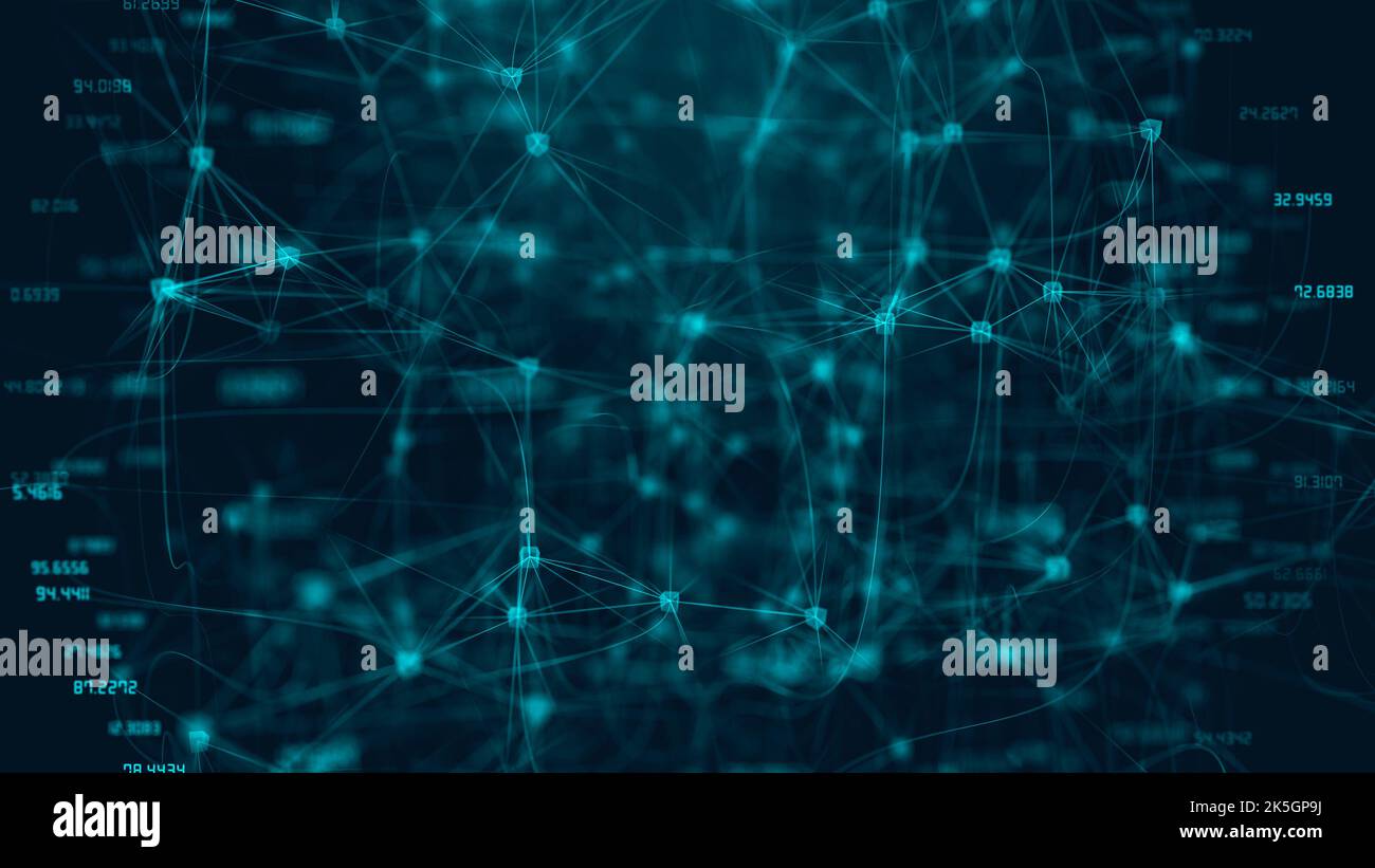 Blockchain technology, Illustration Stock Photo - Alamy