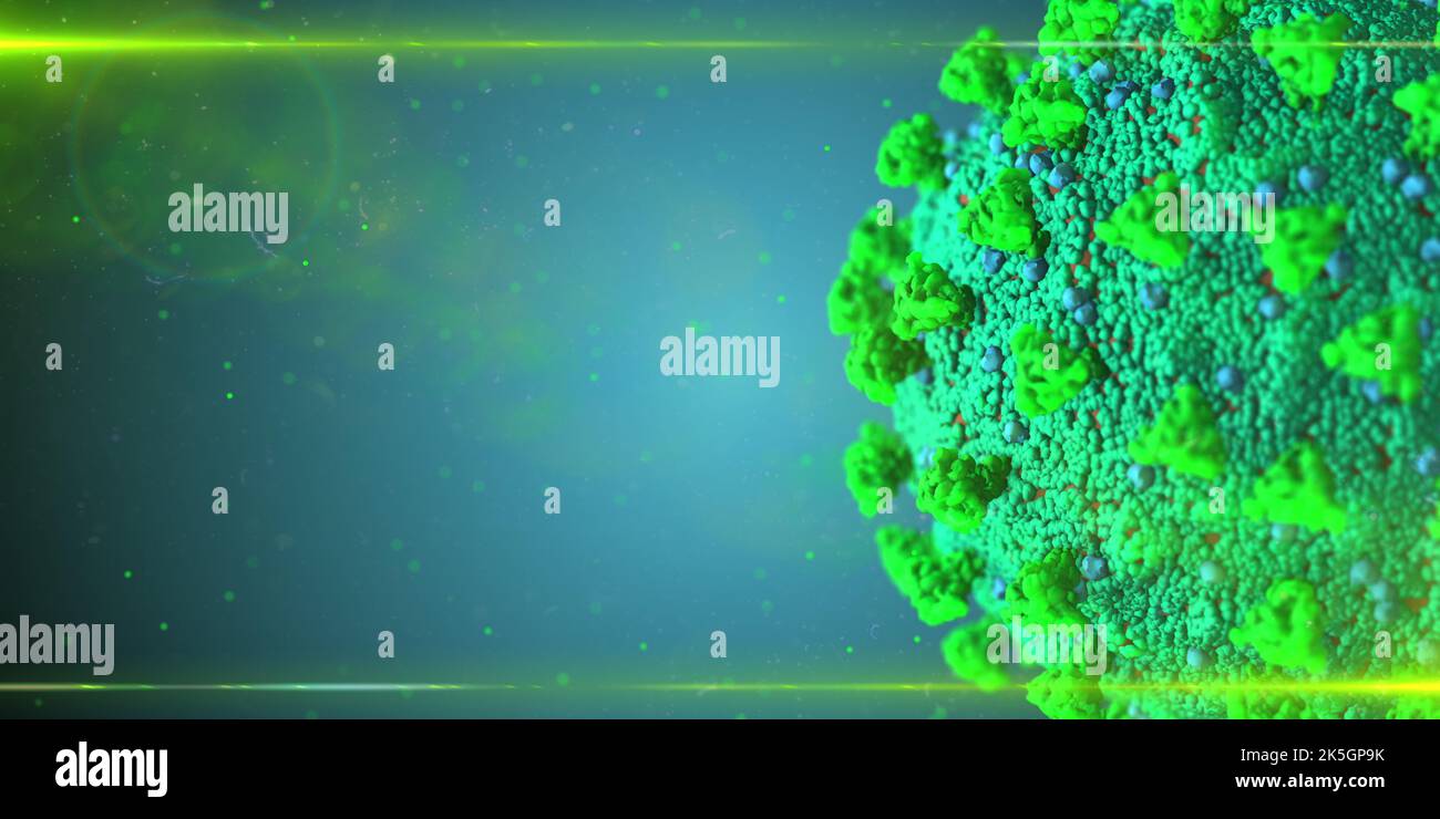 Coronavirus particle, illustration. SARS-CoV-2 is an enveloped RNA ...