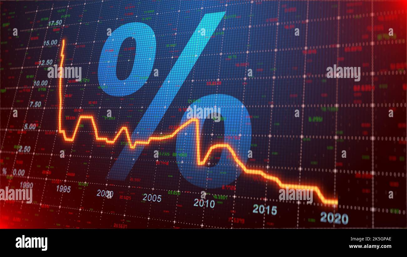 Interest rates chart, illustration Stock Photo - Alamy