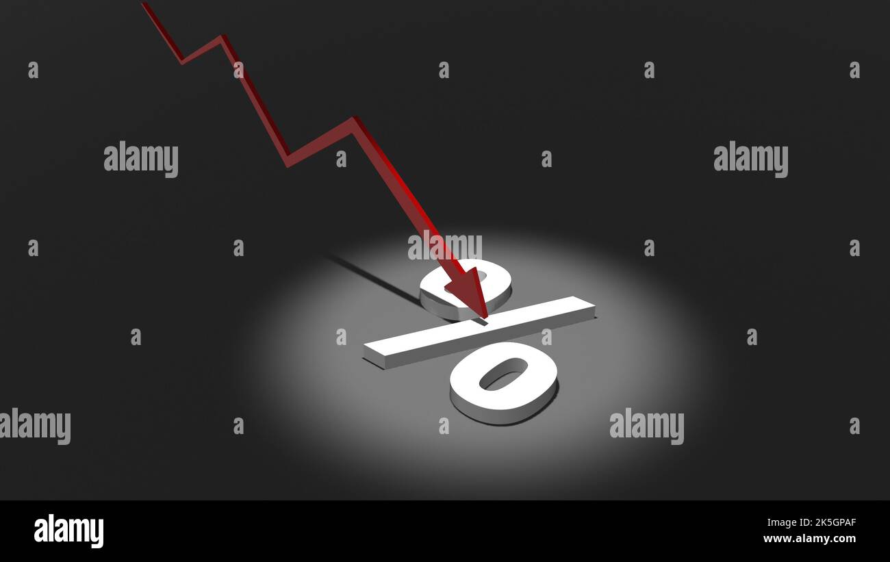 Low interest rate, conceptual illustration Stock Photo - Alamy