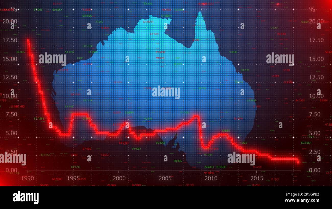 Australian interest rates and inflation, illustration Stock Photo - Alamy