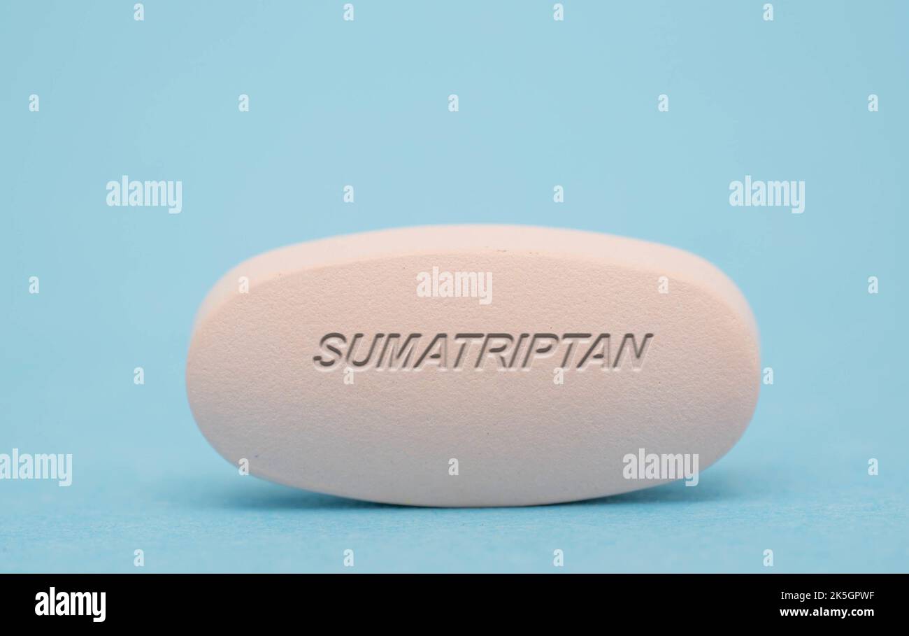 Sumatriptan pill, conceptual image Stock Photo - Alamy