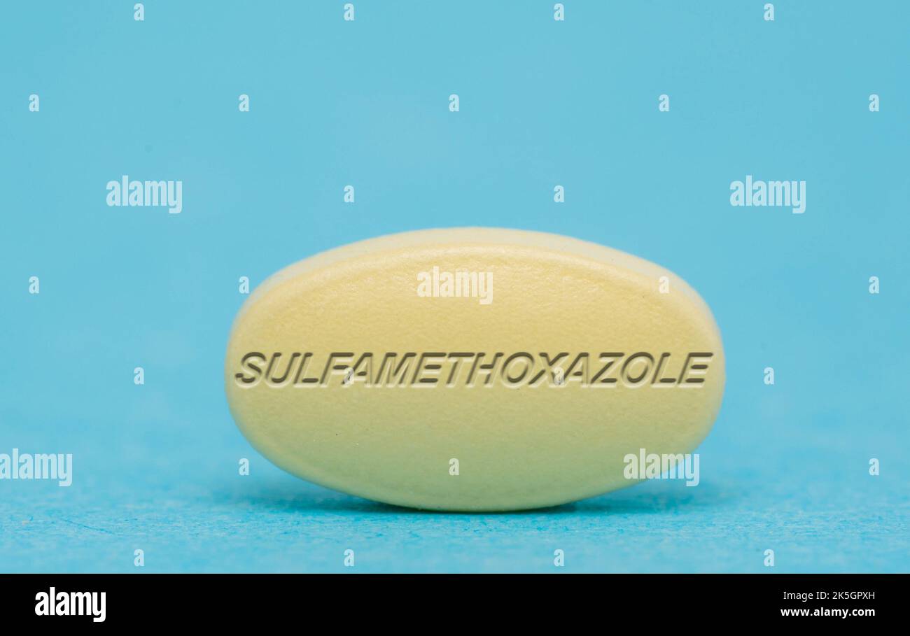 Sulfamethoxazole pill, conceptual image Stock Photo - Alamy