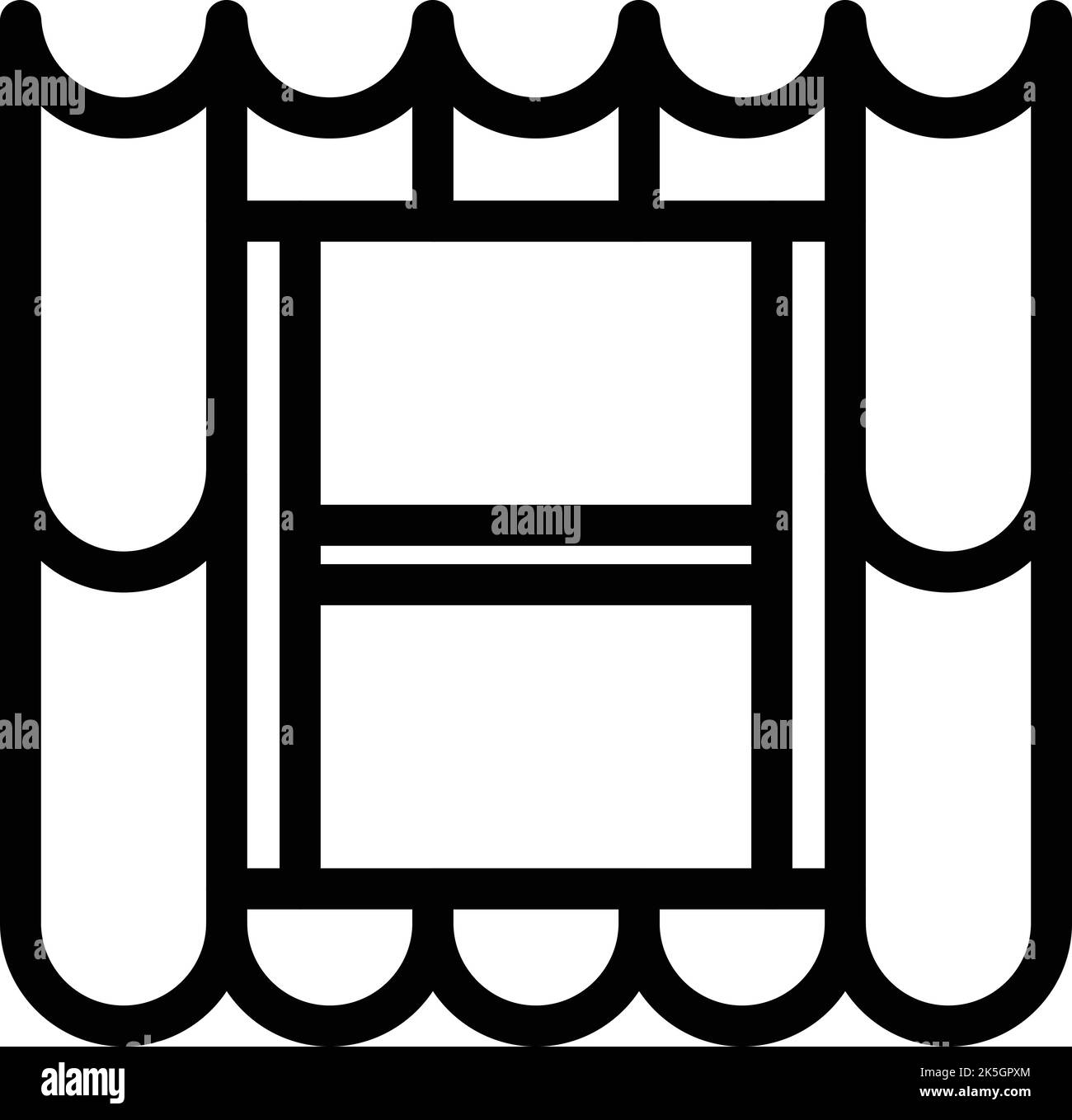 Window roof icon outline vector. Repair renovation. Roofer home Stock ...
