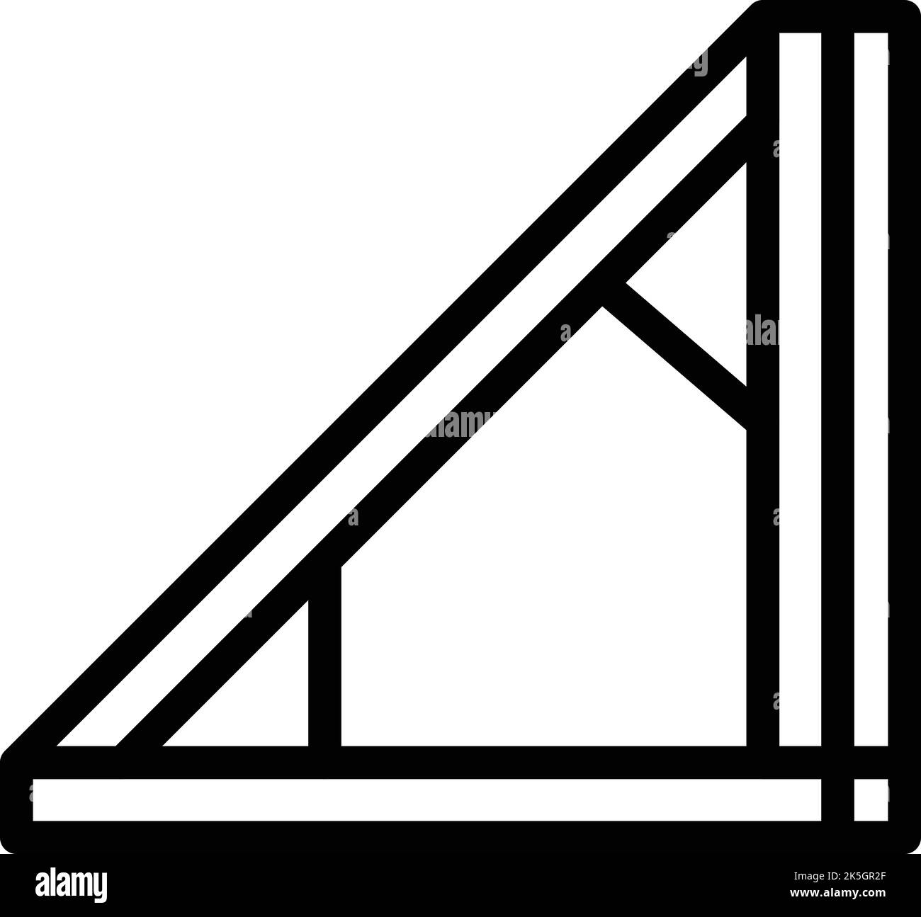 Roof construction icon outline vector. Repair house. Worker top Stock ...