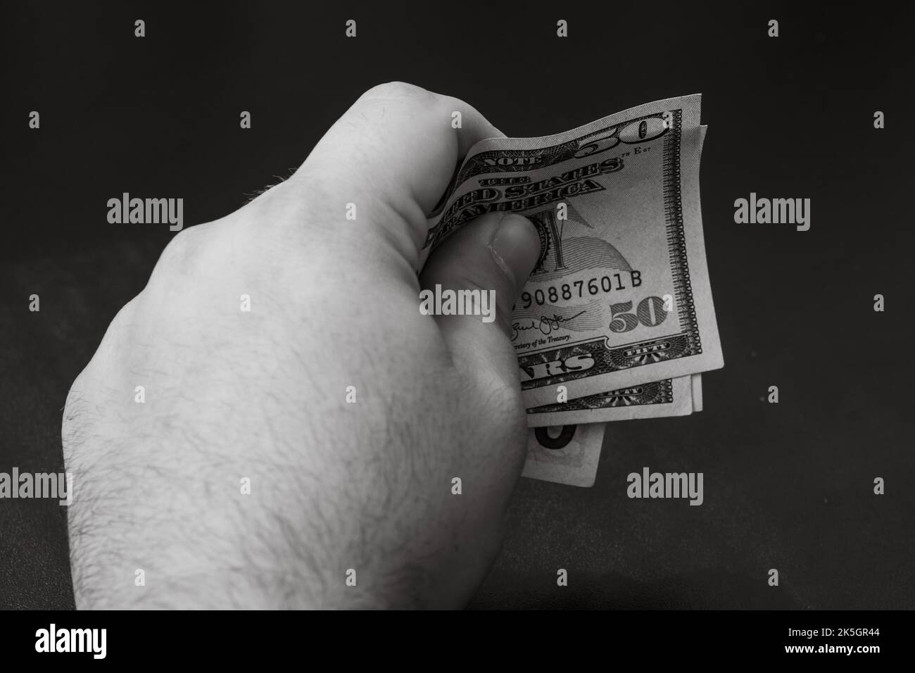 US dollar bills. American economy inflation and devaluation Stock Photo ...