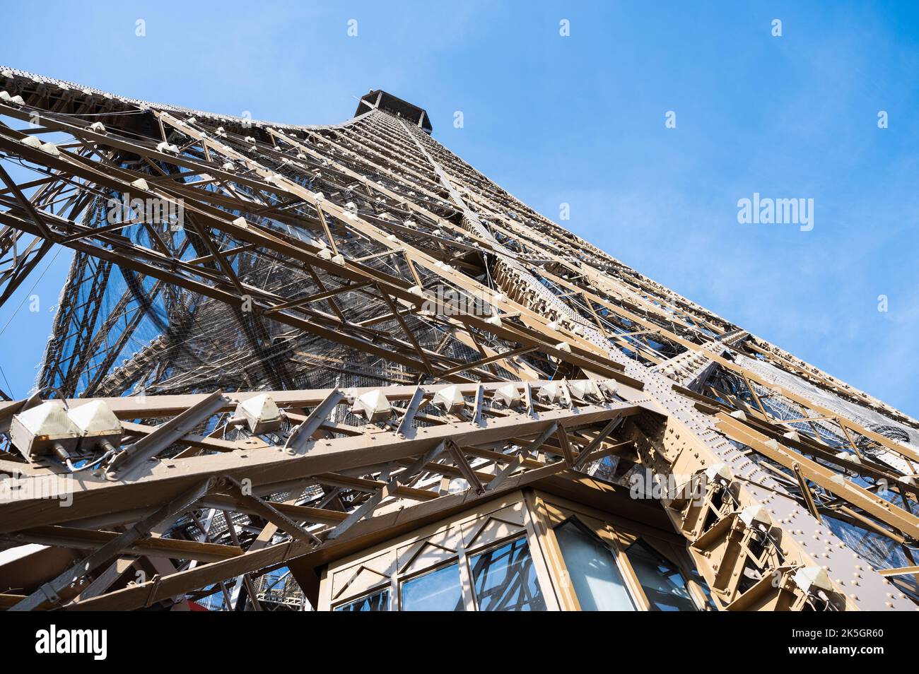 Eiffel tower paris angled hi-res stock photography and images - Alamy