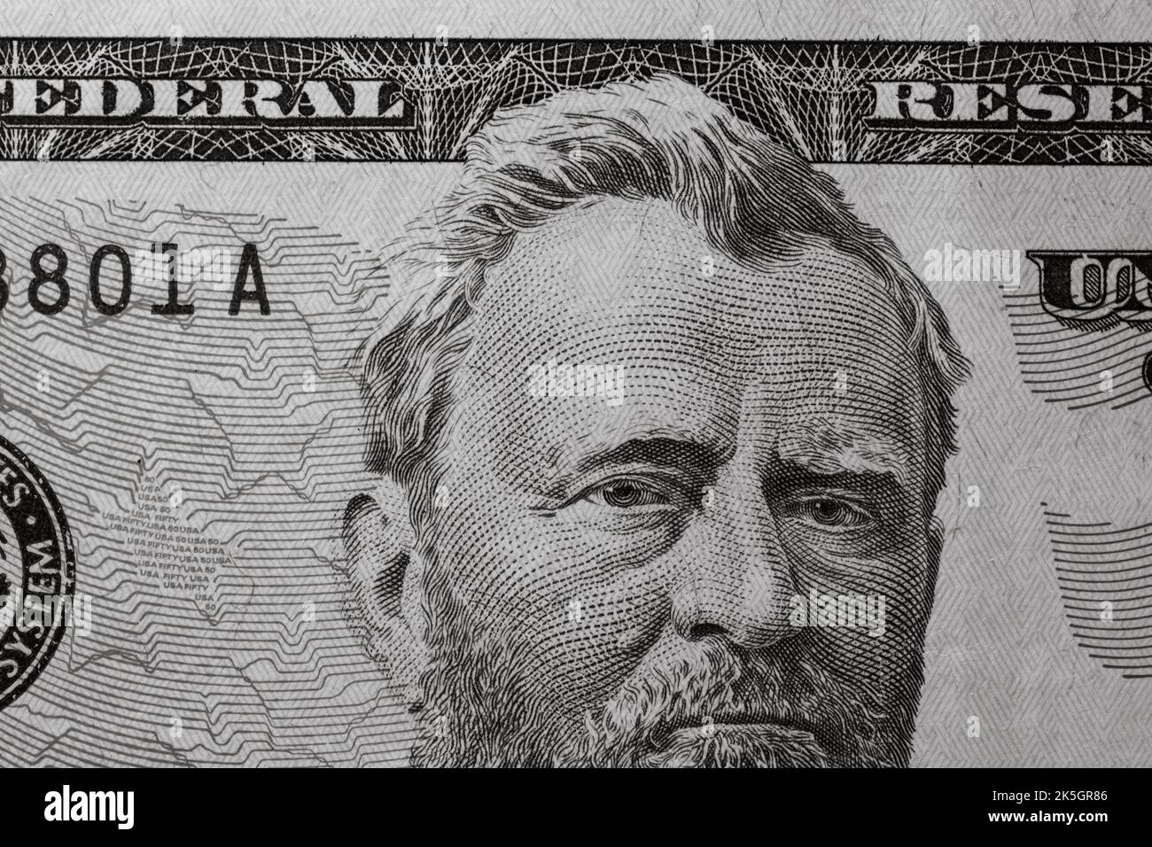 US dollar bills. American economy inflation and devaluation Stock Photo ...
