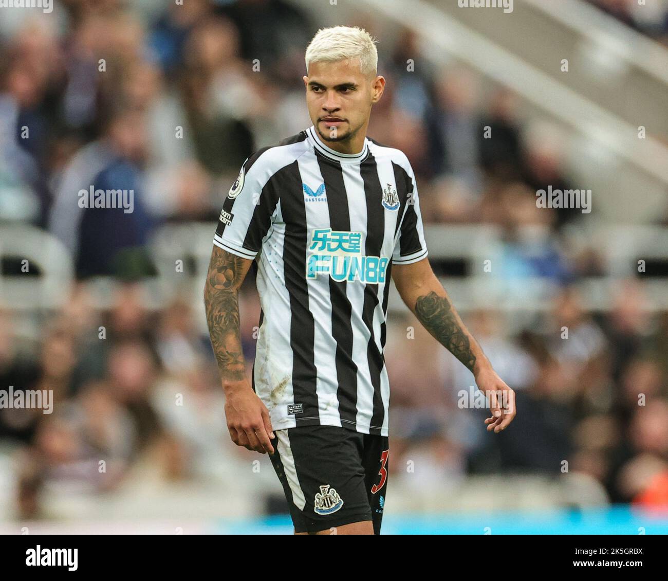 Newcastle, UK. 08th Oct, 2022. Bruno Guimarães #39 of Newcastle United ...