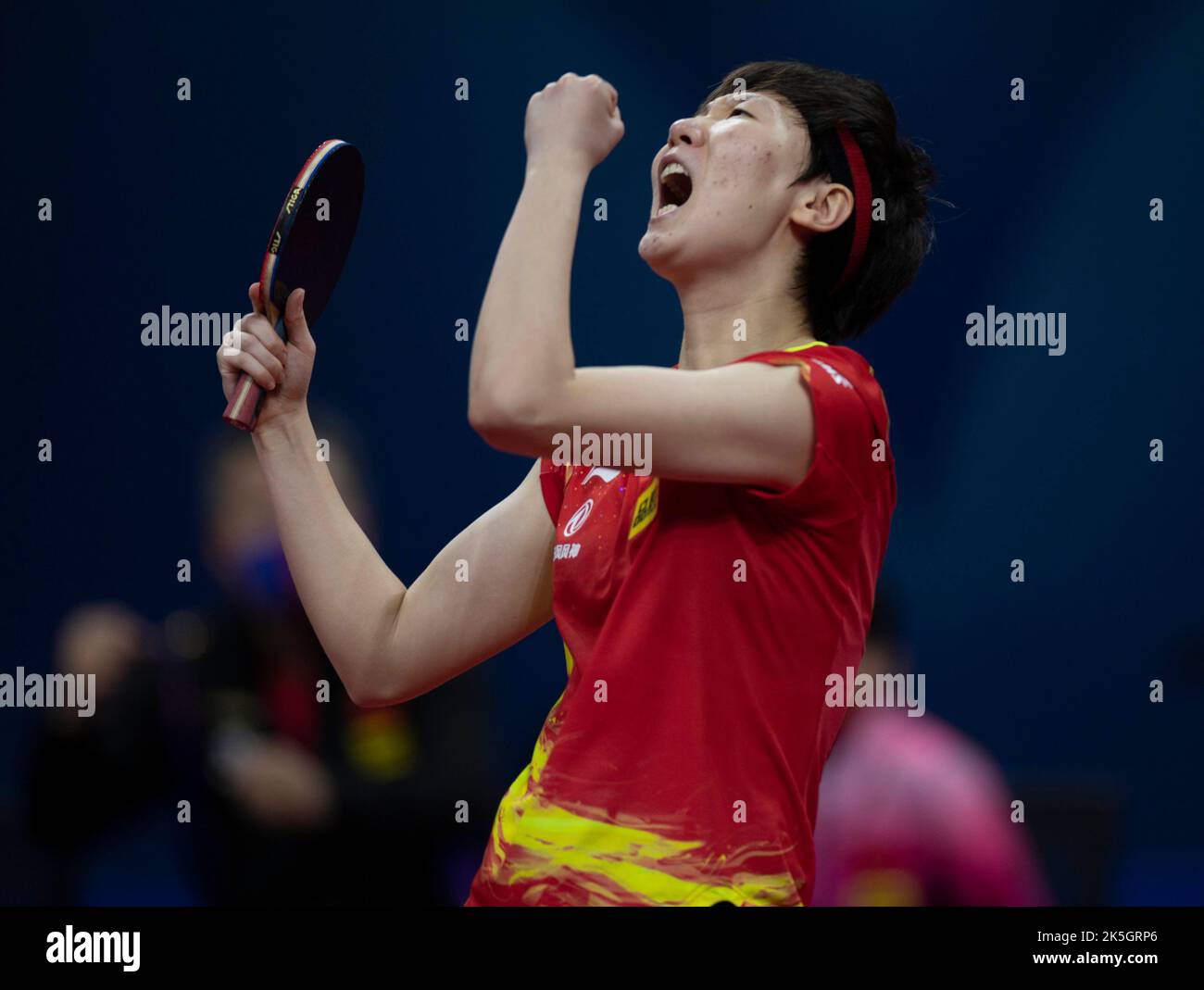 CHENGDU, CHINA - OCTOBER 8, 2022 - Wang Manyu of China competes against ...