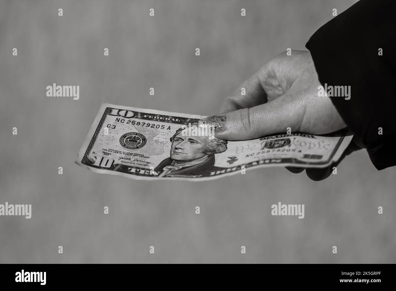 US dollar bills. American economy inflation and devaluation Stock Photo ...