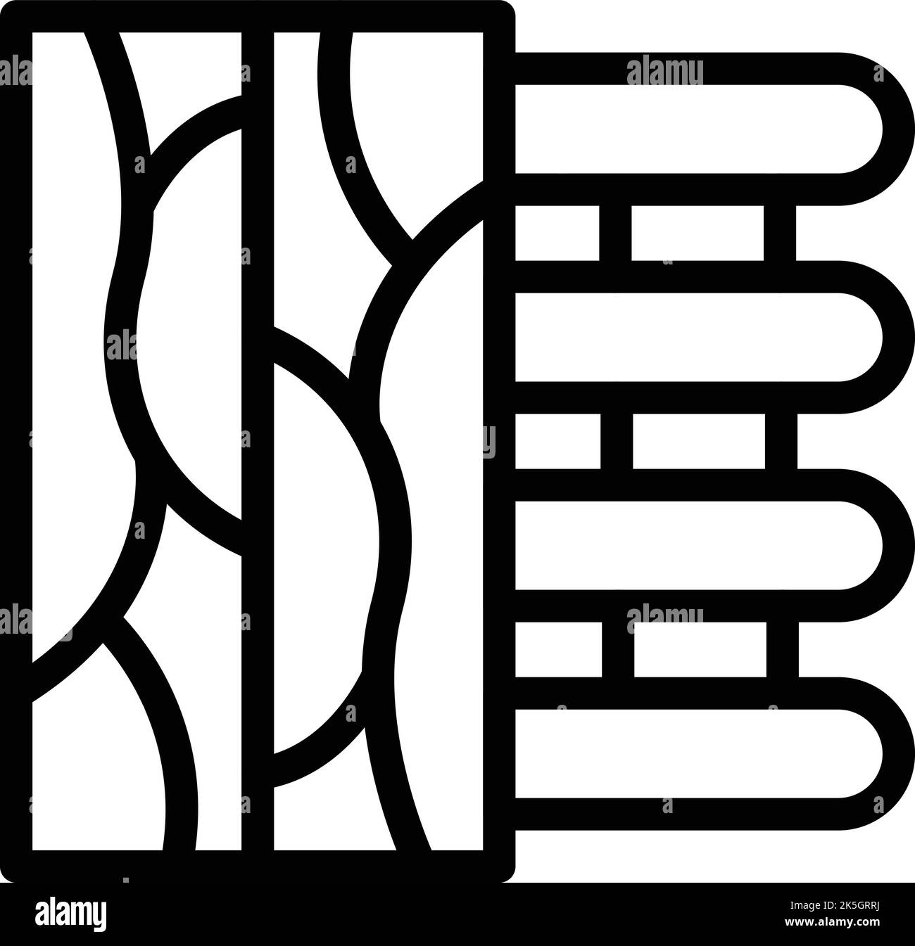 Decor wall icon outline vector. Floor wood. Home texture Stock Vector ...