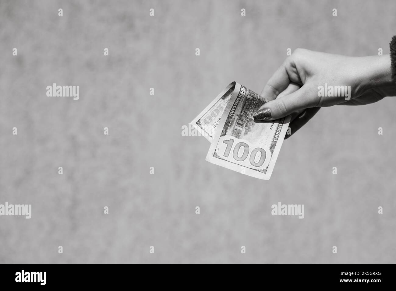 US dollar bills. American economy inflation and devaluation Stock Photo ...