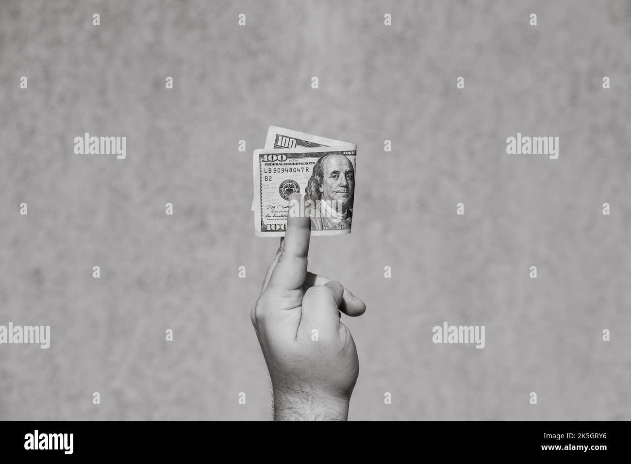 US dollar bills. American economy inflation and devaluation Stock Photo ...