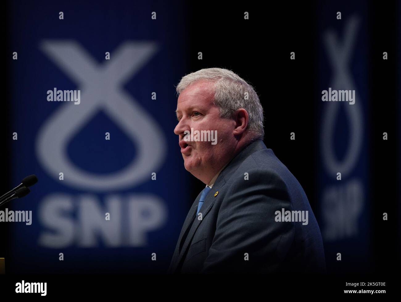 Ian Blackford, SNP Westminster Leader speaking at the SNP conference at ...