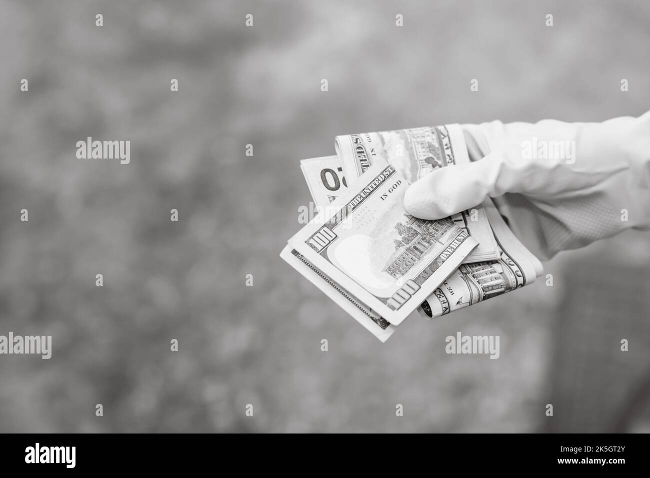 US dollar bills. American economy inflation and devaluation Stock Photo ...