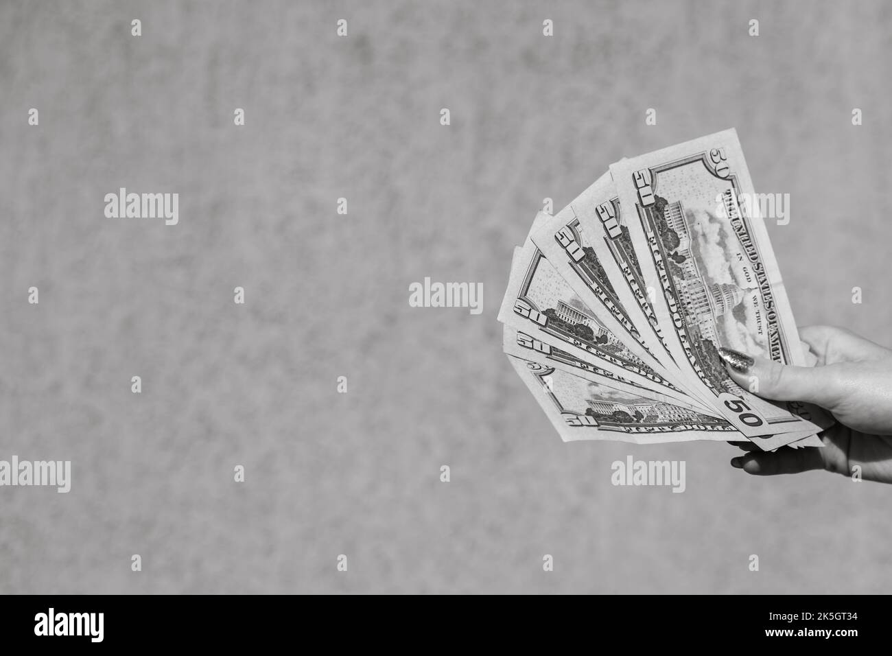 US dollar bills. American economy inflation and devaluation Stock Photo ...