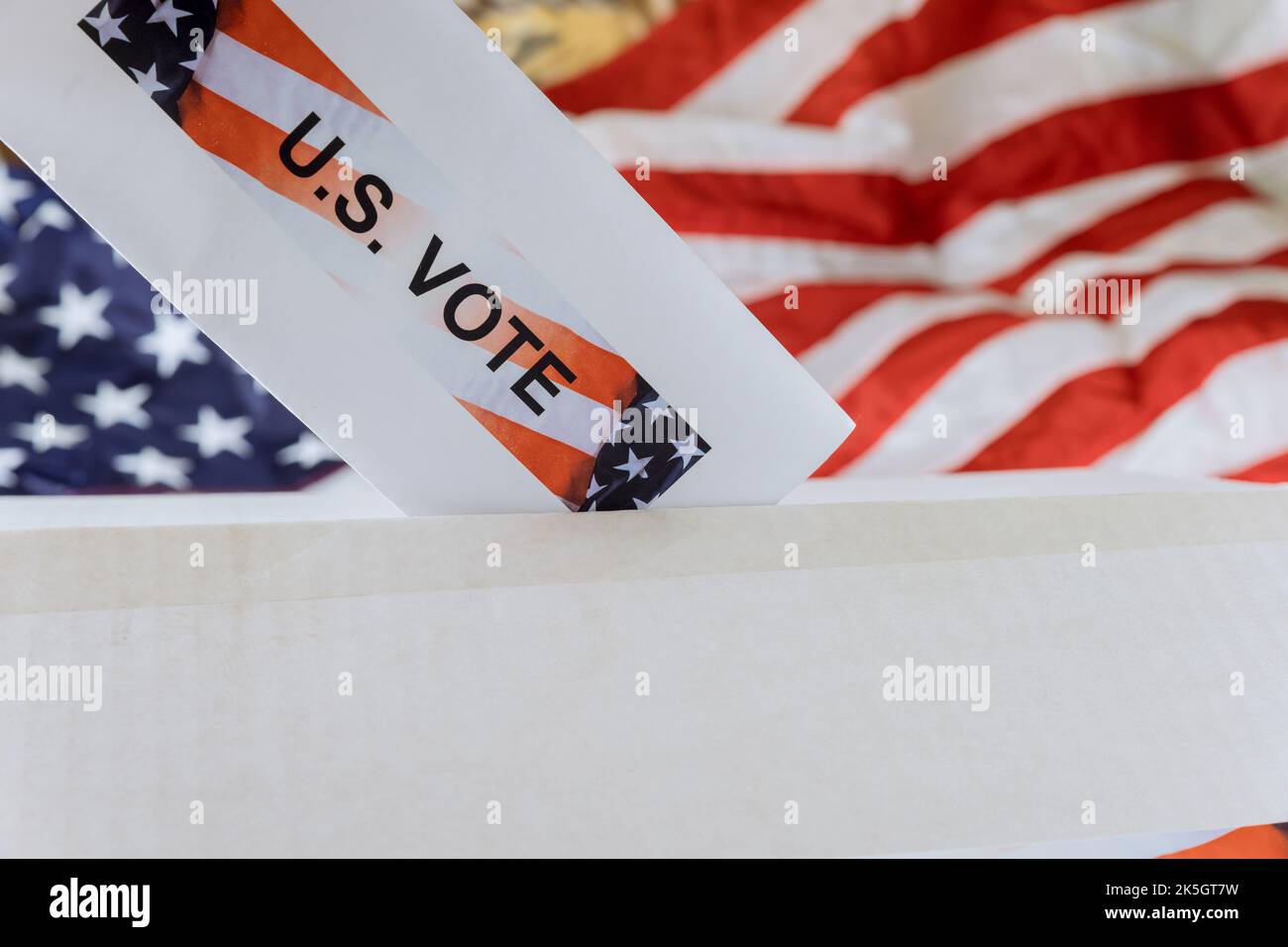 American elections vote, ballot box USA national flag Stock Photo - Alamy
