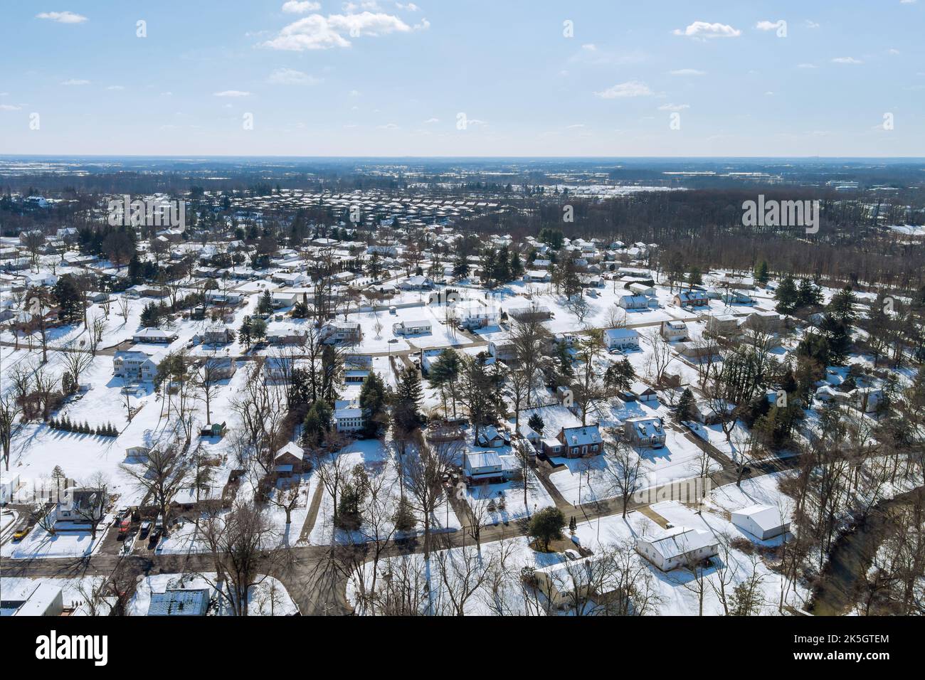 As result of an intense snowstorm in Pennsylvania, small American town ...