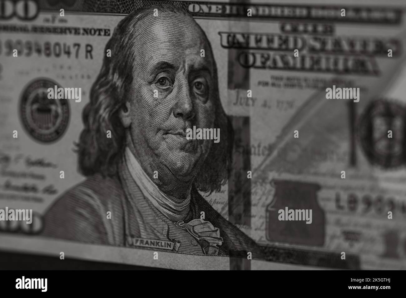 US dollar bills. American economy inflation and devaluation Stock Photo ...