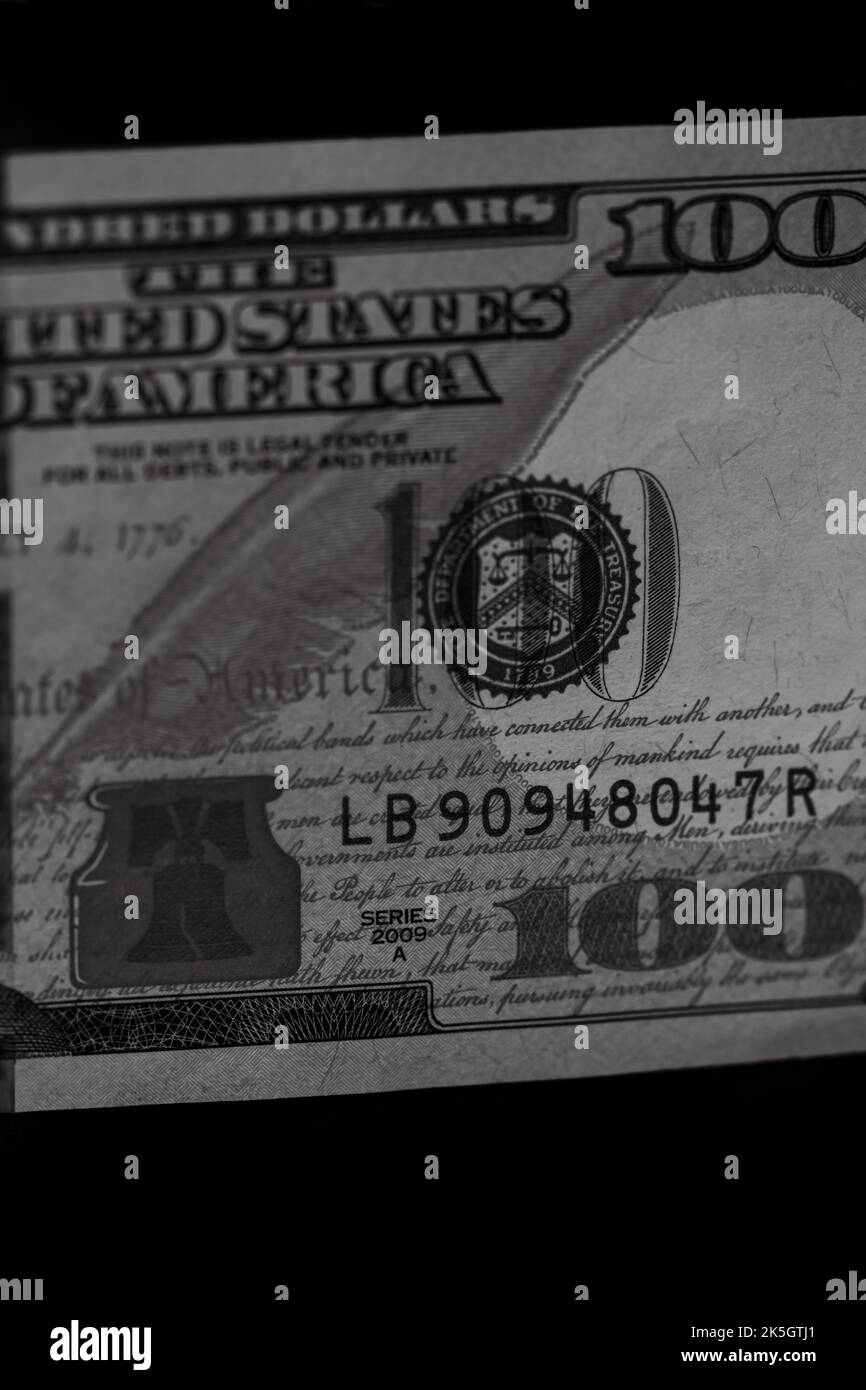 US dollar bills. American economy inflation and devaluation Stock Photo ...