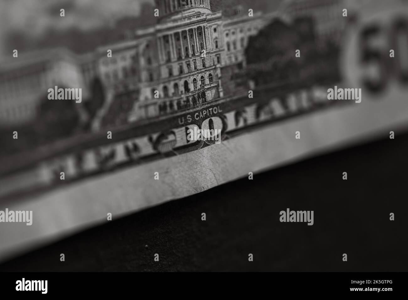 US dollar bills. American economy inflation and devaluation Stock Photo ...