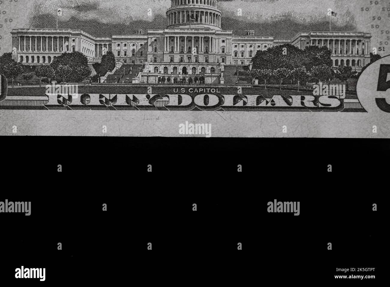 US dollar bills. American economy inflation and devaluation Stock Photo ...