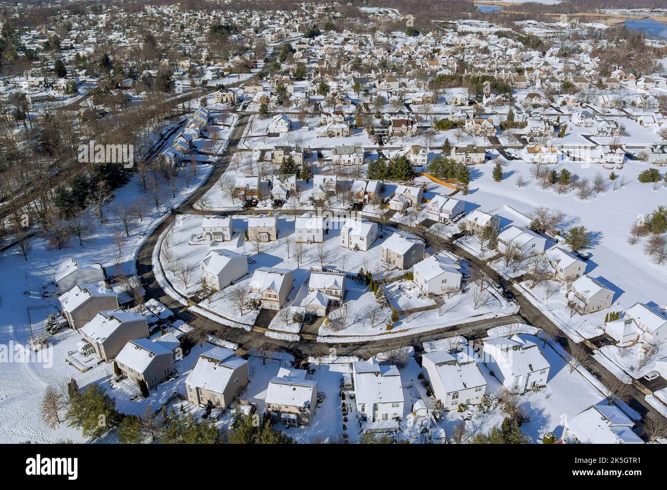During severe snowstorm that hit the area, there was snow on the roofs ...